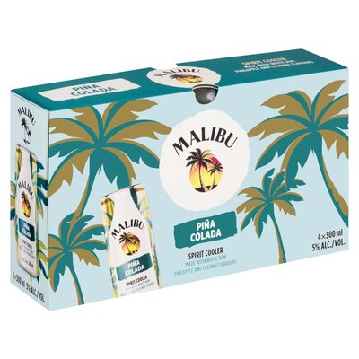 Malibu Pina Colada Spirit Cooler 4 x 300ml | PnP
