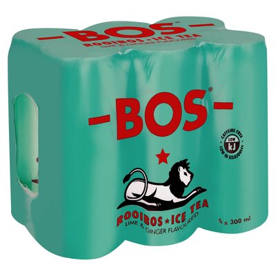 Bos Lime & Ginger Rooibos Ice Tea 6 x 300ml | PnP