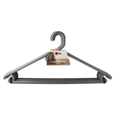 Real Home Plastic Hangers Grey 10 Pack | PnP