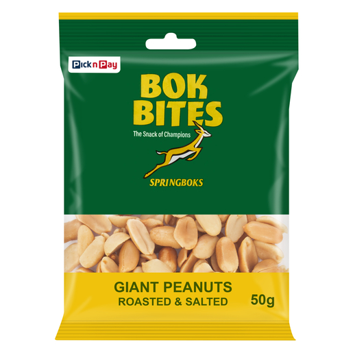 PnP Bok Bites Roasted & Salted Giant Peanuts 50g | PnP