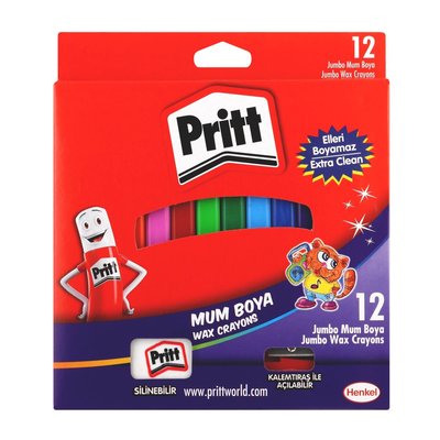 Pritt Jumbo Wax Crayons 12 Pack | PnP