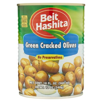 Beit Hashita Green Cracked Olives 560g | PnP