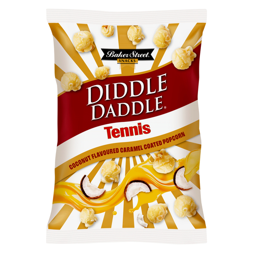 Baker Street Diddle Daddle Tennis Coconut Flavoured Caramel Popcorn ...
