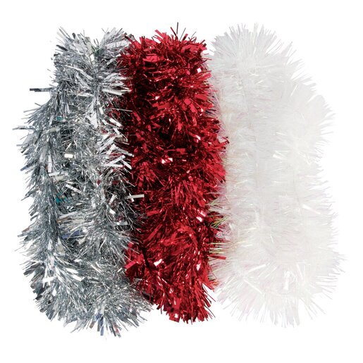 Santa's Village Assorted Thick Cut Single Tinsel | PnP
