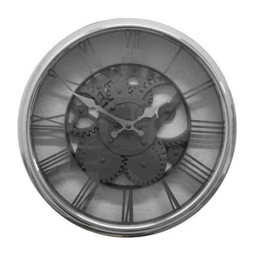 CENTURY CLOCKS 30CM TOP GEAR CHROME CLCK | PnP