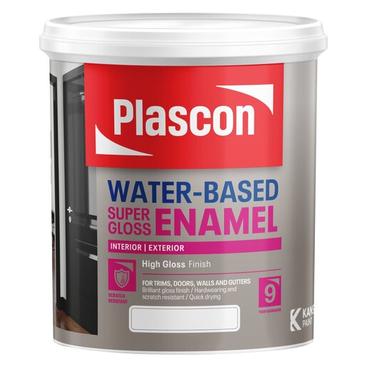 Plascon Battleship Grey Water-Based Super Gloss Enamel Paint 5L | PnP
