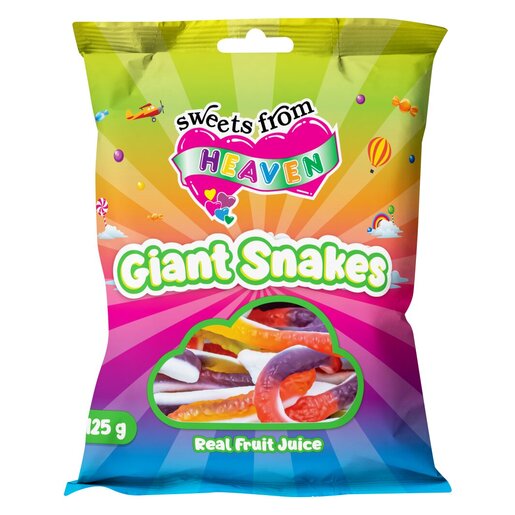 Sweets From Heaven Giant Snakes 125g | PnP