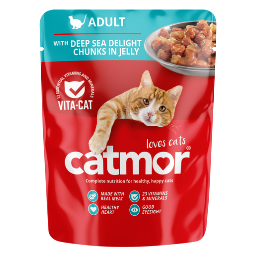 Catmor Cat Food Adult Deep Sea Delight Chunks Jelly 70g | Smart Price ...