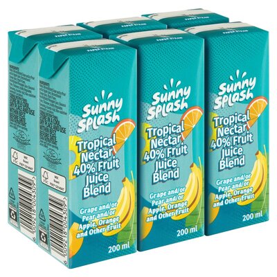 Sunny Splash Tropical Nectar Juice 6 x 200ml | PnP