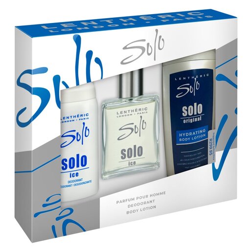 Lentheric Solo Ice Parfum Pour Homme, & Deodorant Spray Gift Set | PnP