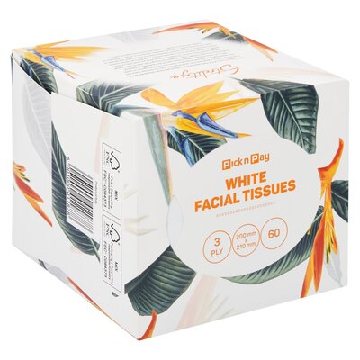 PnP Cube Ladies Facial Tissue 3 Ply White 60ea | PnP