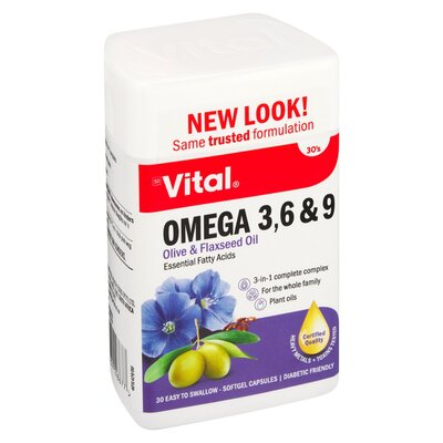 Vital Omega 3 6 & 9 Capsules 30s | PnP