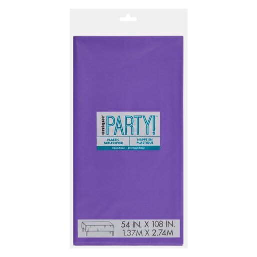 G&D Neon Purple Plastic Tablecover 54cm x 84cm | PnP
