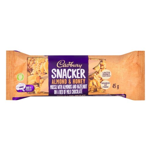 Cadbury Snacker Almond & Honey Muesli Snack Bar 45g | PnP