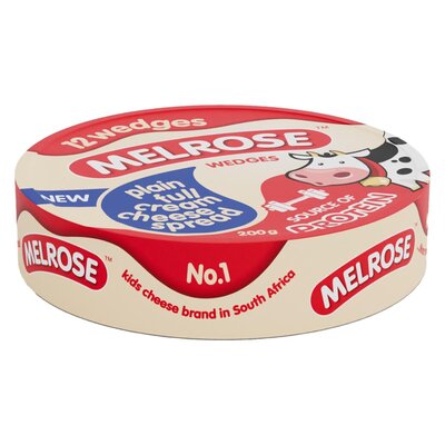 Melrose Plain Full Cream Cheese Wedges 200g | PnP