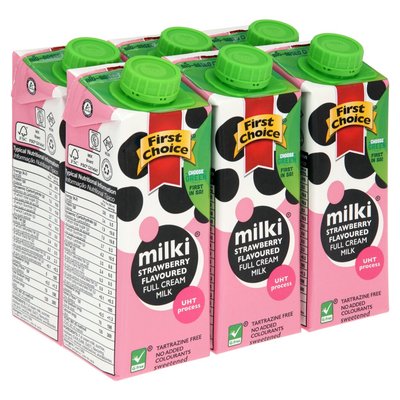 First Choice Strawberry Milk 6 x 250ml | PnP
