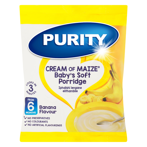 Purity Cream of Maize Baby's Soft Porridge Banana 400g from 6 Months | PnP