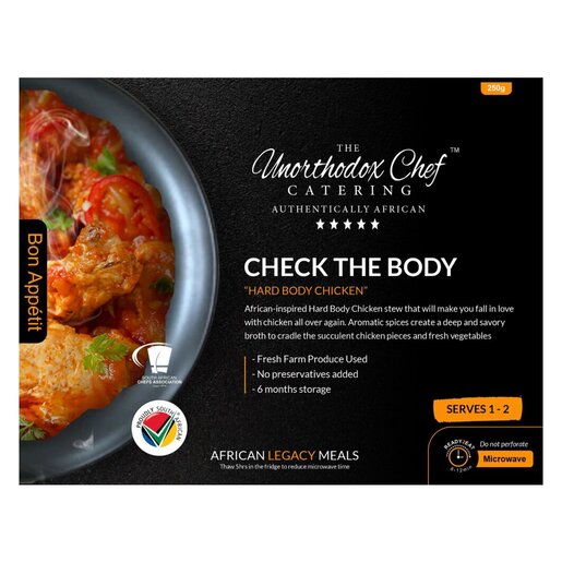 The Unorthodox Chef Catering Frozen Check the Body Ready Meal 250g | PnP