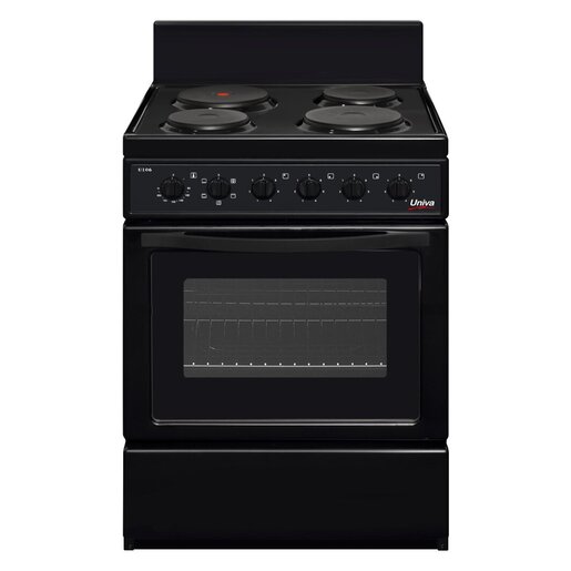 Univa 4 Plate Black Gas Electric Stove 600mm U106B | PnP