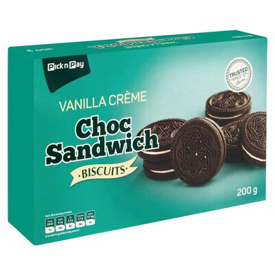 PnP Choc Sandwich Vanilla Cream 200g | PnP
