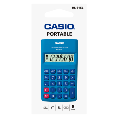 Casio 8 Digit Blue Practical Calculator HL-815L | PnP