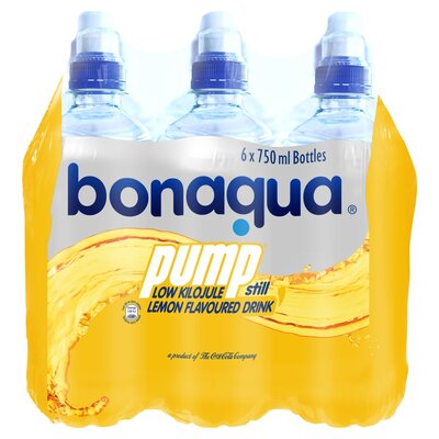 Bonaqua Pump Still Lemon Flavoured Still Water 750ml x 6 | PnP