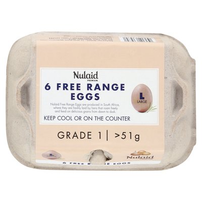 Nulaid Free Range Large Eggs 6 Pack | PnP