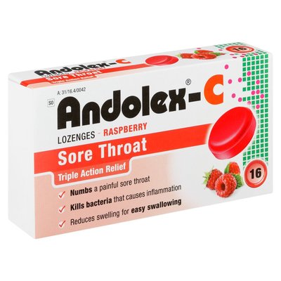 Andolex Raspberry Lozenges 16s | PnP