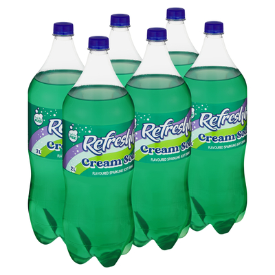 Refresh Cream Soda Flavoured Carbonated Soft Drink 2L x 6 | PnP