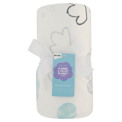 Pnp Tiny Tots Flannel And Velvet Blanket Clouds Pnp