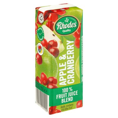 Rhodes 100% Apple & Cranberry Fruit Juice 200ml | PnP