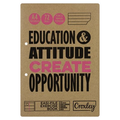 Croxley A4 72 Page Quad Exercise Book | PnP
