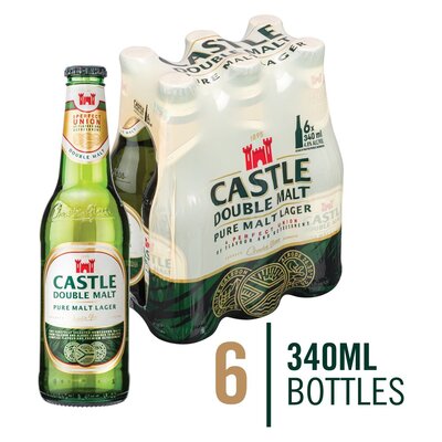 Castle Double Malt Beer NRB 6 x 340ml | PnP