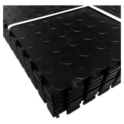 Multi-flor Black Pvc Interlocking Tile | PnP