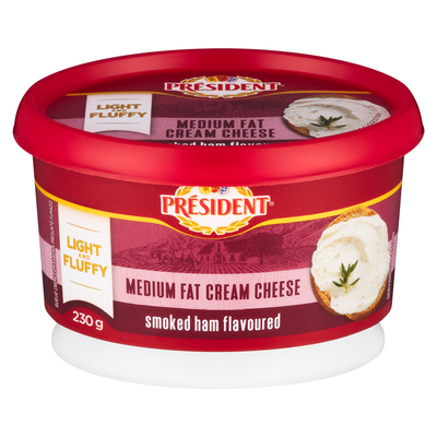 President Medium Fat Smoked Ham Flavoured Cream Cheese 230g | Smart ...