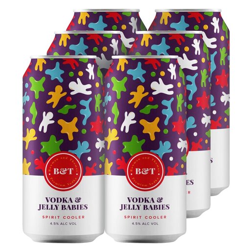 B&T Vodka & Jelly Babies Spirit Cooler 6 x 440ml | PnP