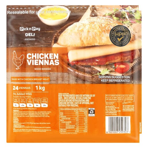 PnP Chicken Viennas 1kg | PnP