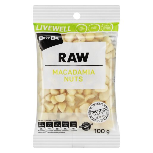 PnP Live Well Raw Macadamia 100g | Smart Price Specials | PnP Home