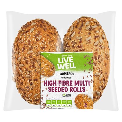 PnP Live Well High Fibre Multi Seeded Rolls 2 Pack | PnP