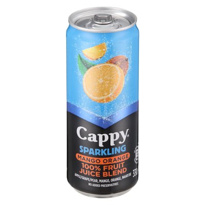 Cappy Sparkling Mango Orange 100% Fruit Juice Blend 330ml | PnP