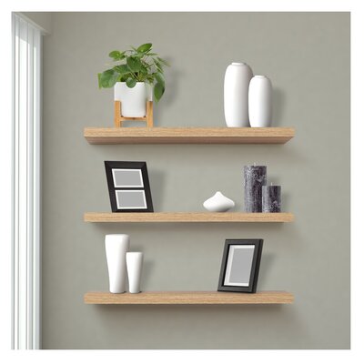 Dejay Decorwood Hollow Light Oak Floating Shelf 600mm x 250mm x 38mm | PnP