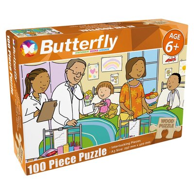 Butterfly Wooden Puzzle 4 Designs 100 Piece | PnP