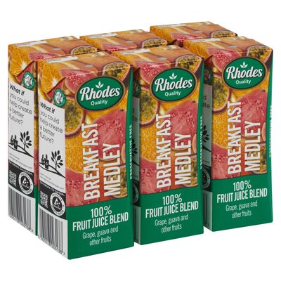 Rhodes 100% Fruit Juice Breakfast Medley 200ml x 6 | PnP