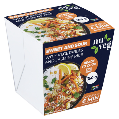 Nu Veg Sweet & Sour With Vegetables & Jasmine Rice 350g | PnP