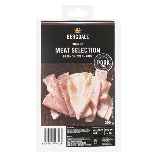 Bergdale Shaved Meat Selection 200g | PnP