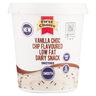 First Choice Vanilla Choc Chip Flavoured Low Fat Dairy Snack 1kg | PnP
