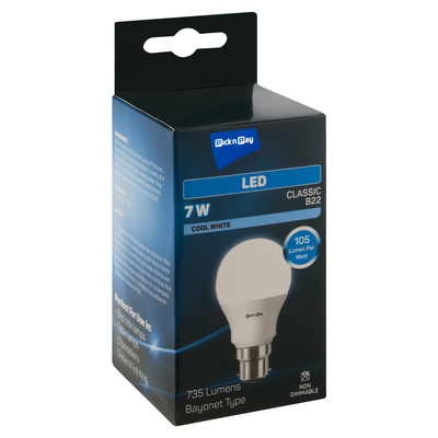 Pnp 7w BC WW Non Dimmable Classic Led | Smart Price Specials | PnP Home