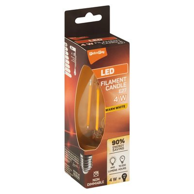 PnP 4w Edison Screw Candle Filament LED | PnP