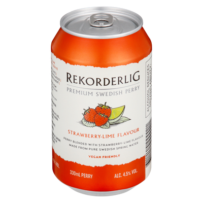Rekorderling Strawberry-Lime Flavour Premium Swedish Perry Can 330ml | PnP