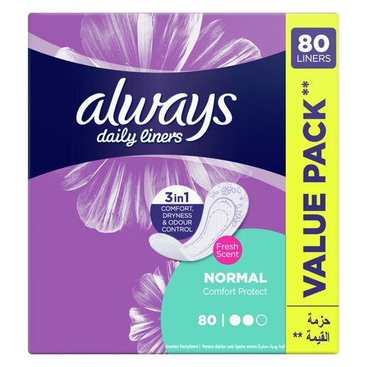Always Scented Normal Pantyliners 80 Pack | Smart Price Specials | PnP Home